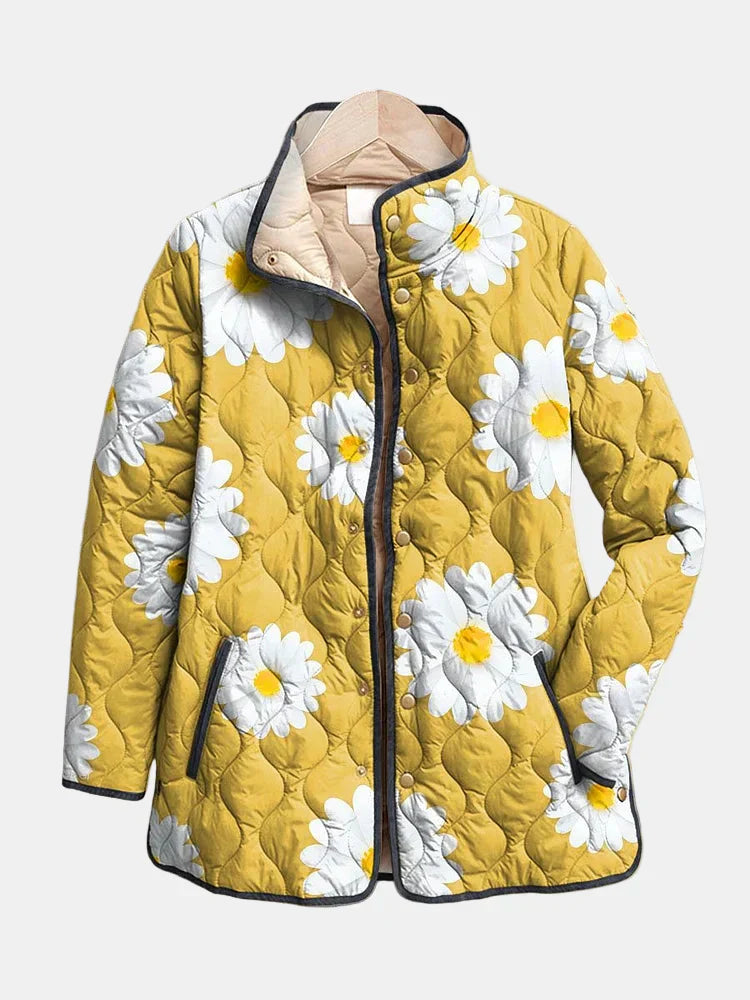 Kacy - Vintage Charming Floral Quilted Jacket