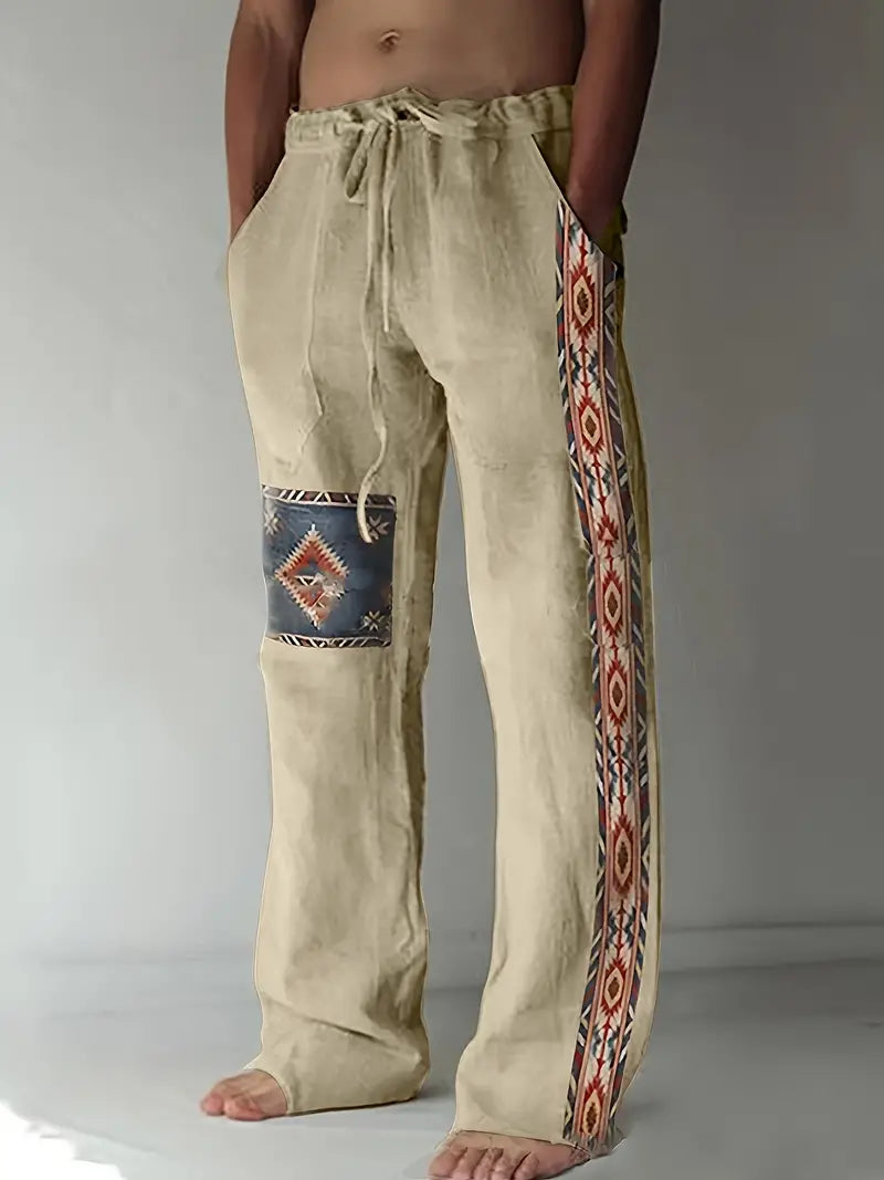 Patrick – Relaxed Ethnic Pants with Geometric Details
